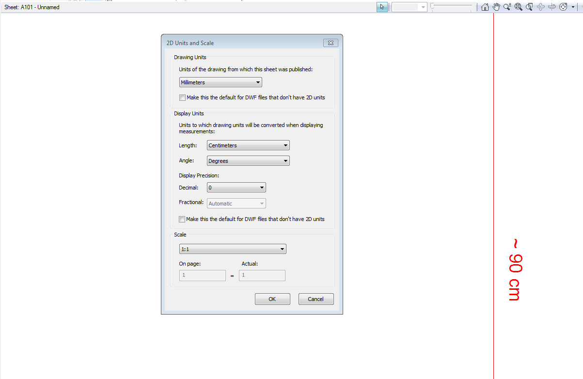 DWF file exported from Revit has incorrect dimensions