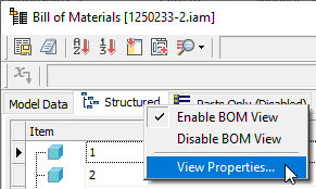 The entry 'Unknown Error' appears in a part list of an Inventor drawing ...