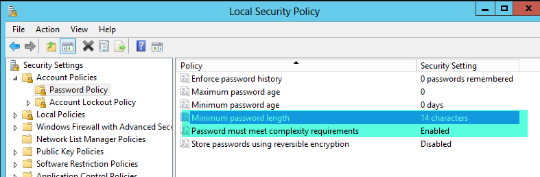 "Please configure the following passwords... is invalid or does not ...