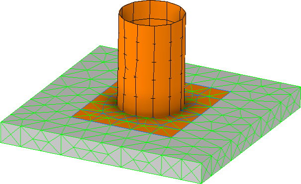 How to connect shells to face of a solid in Nastran