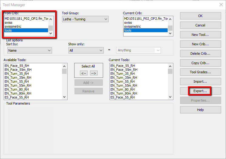 How to transfer a tool database from one version of FeatureCAM to another installed version