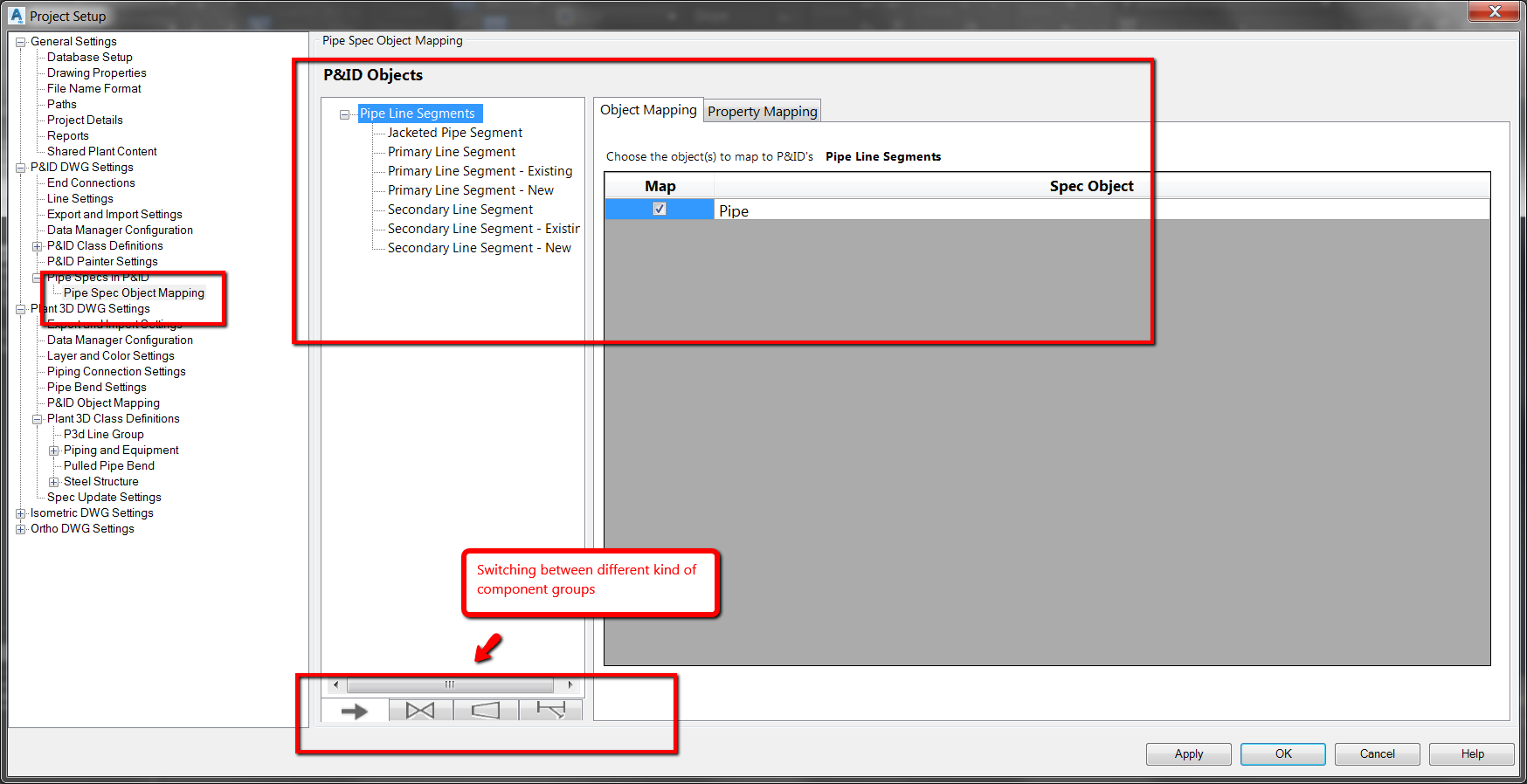 How to link a P&ID drawing to a custom pipe spec in AutoCAD Plant 3D?
