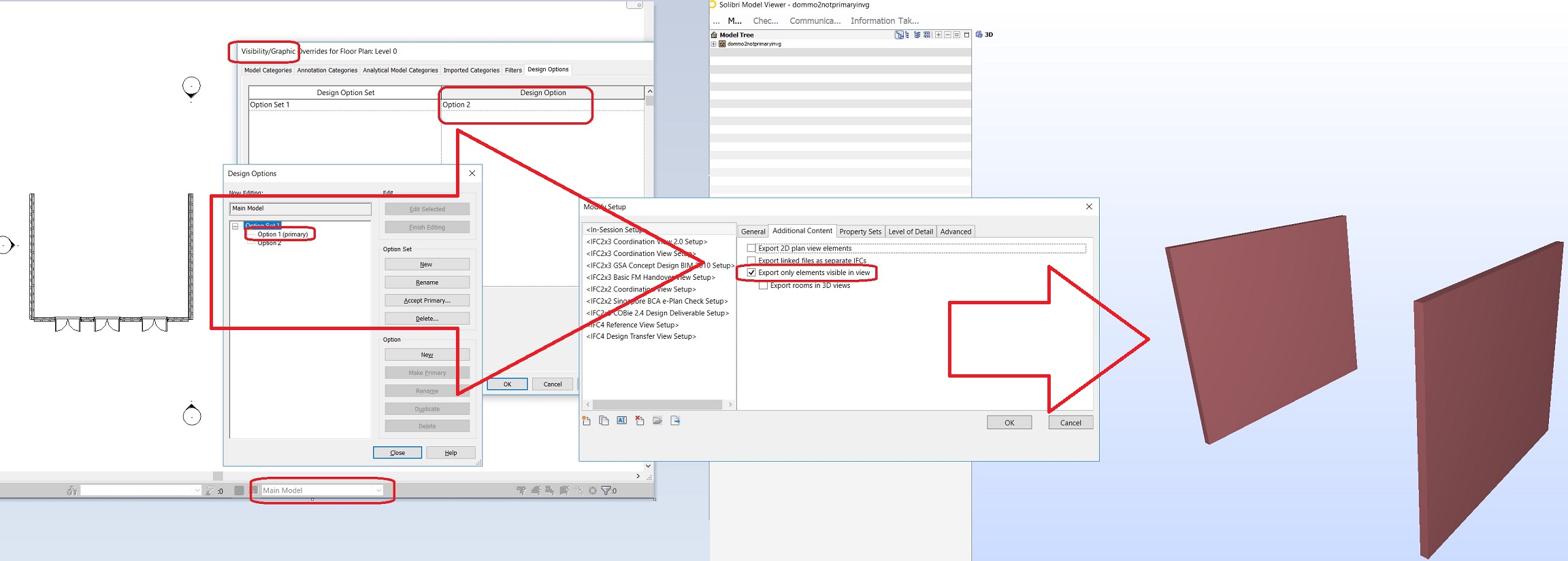 IFC export does not respect Design Option settings from Visibility ...
