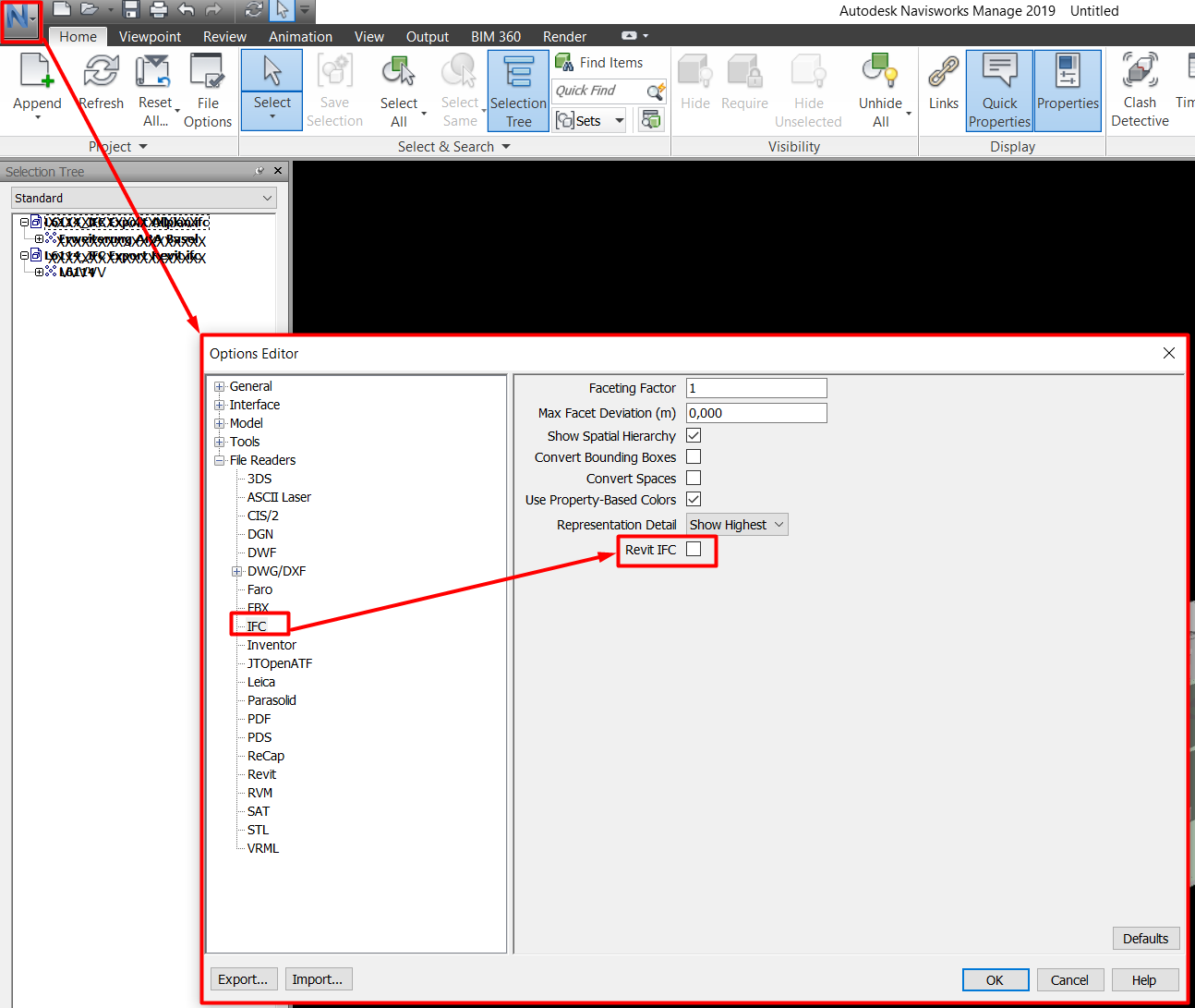 Incorrect position of IFC models in Navisworks