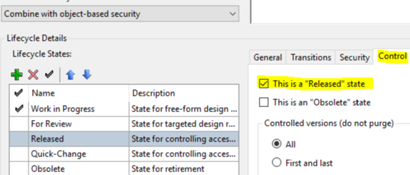 Only released files are shown in the Vault Thin Client