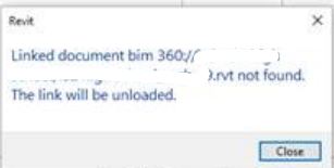 “Linked document bim 360:// .rvt not found.” when using Reload From in a BIM 360/ACC model in Revit