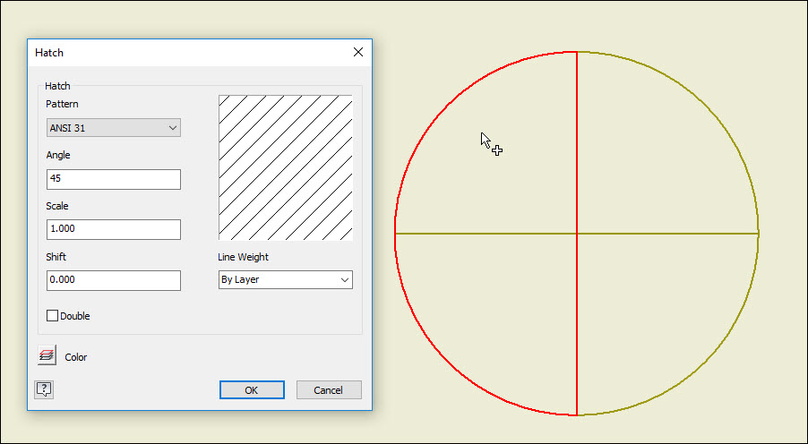 Unable to select a quadrant of a circle in an Inventor drawing sketch