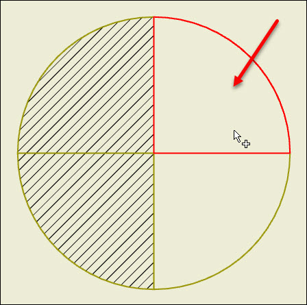 Unable to select a quadrant of a circle in an Inventor drawing sketch