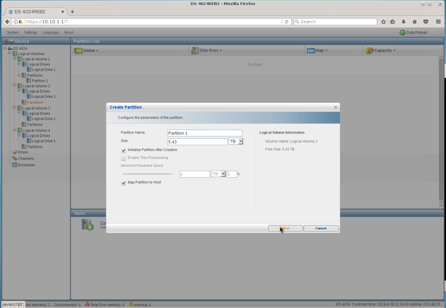 How to configure the EonStor DS 4024 as a Media Storage for Flame