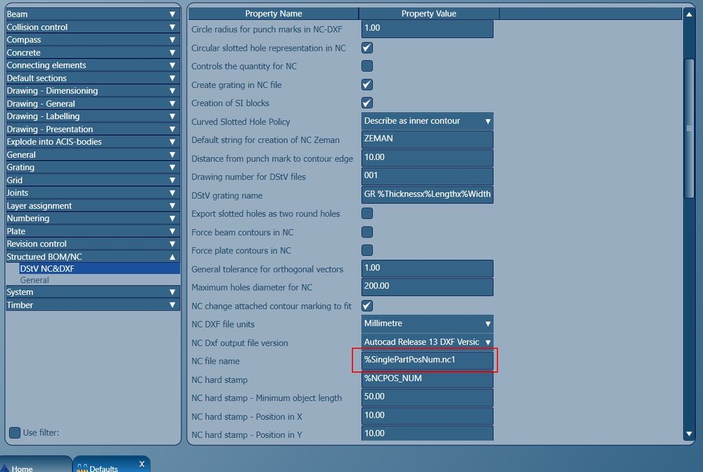 How to create an NC1 file in Advance Steel