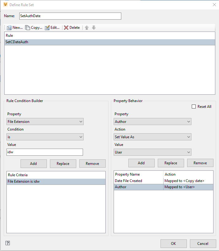 How to create a Copy Design Rule that updates the Author and the Create ...