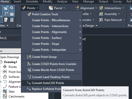 How To Create A Civil 3D Surface From AutoCAD Points