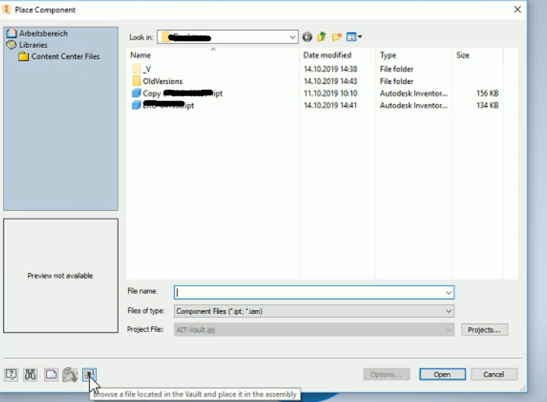 Function Replace From Vault In The Vault Integration Of Inventor Does