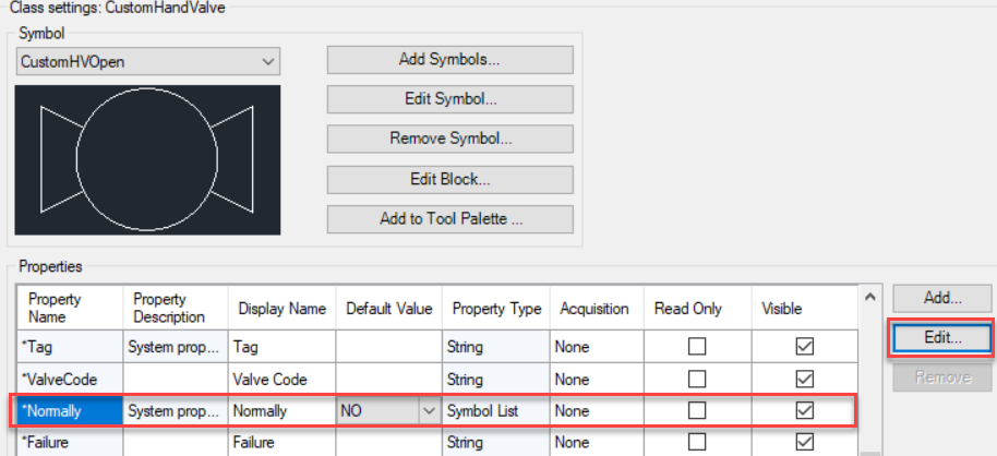 How to configure open/close state for custom P&ID hand valves in AutoCAD Plant 3D