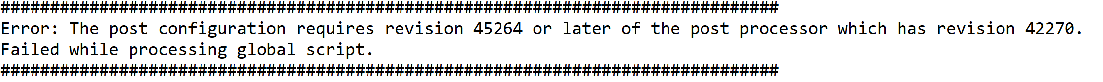 "Post configuration requires revision..." message when posting in ...