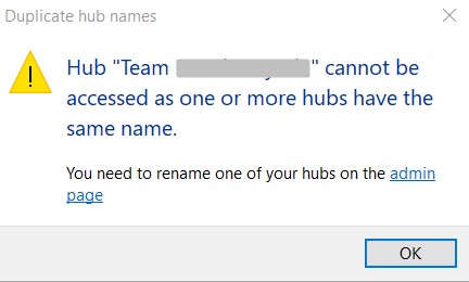 "Duplicate Hub Names" when attempting to access a Fusion 360 Drive via ...