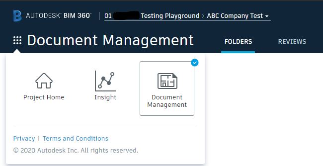 Project Admin module is missing from BIM 360