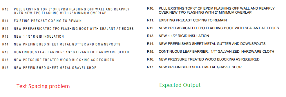 Text spacing issue when printing from Revit to any printer
