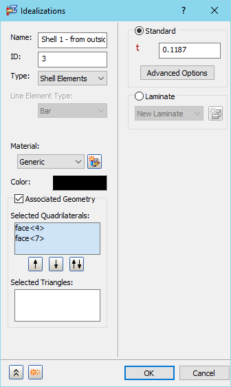 Proper shell idealization to get correct simulation results in Nastran