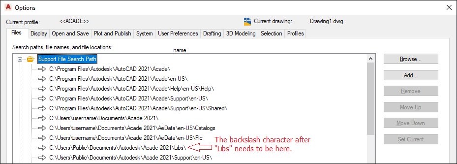 Project library paths are changed with each session of AutoCAD Electrical