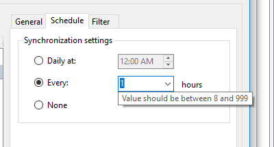 如何将 Vault Project Sync 计划频率更改为低于八小时