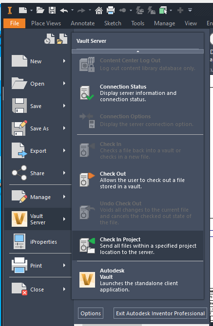 "Ha seleccionado datos de Inventor, pero debe tener instalada una versión de producción de ...
