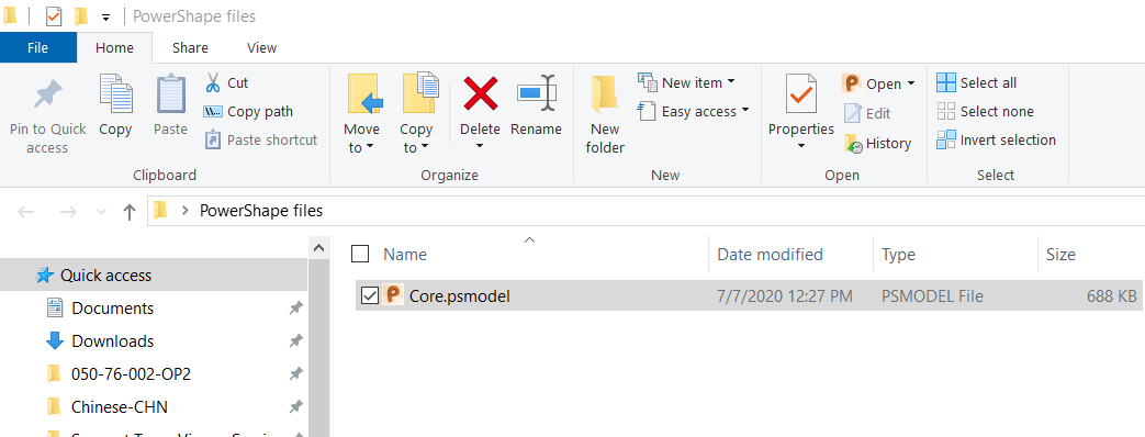 Psmodel files listed in explorer are missing their PowerShape icon association.