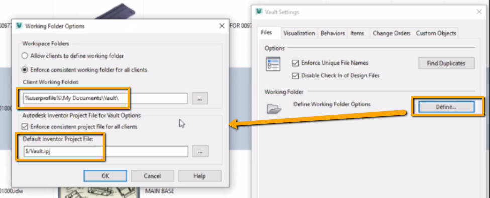 Vault Was Unable To Set Project Fileto The Current Project File In Inventor When Opening