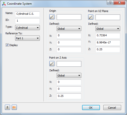 How to define the material and stress axes in Inventor Nastran