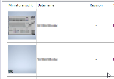 Thumbnail preview from an Inventor Drawing is shown small in the Vault ...