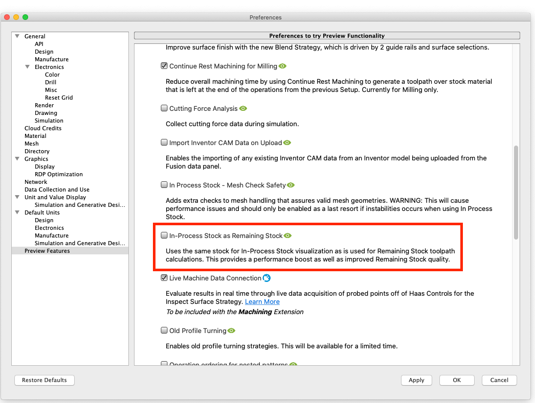 3D Adaptive toolpaths are stuck generating at 100% in Fusion 360
