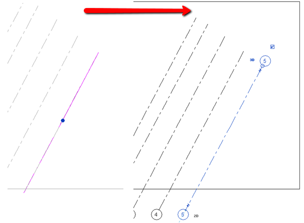 Multi-segment grid bubble not showing on one end of a cropped view in Revit