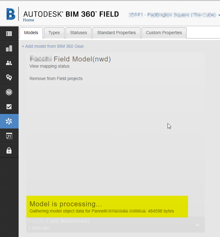 "Model is processing" stuck in BIM 360 Field (classic) for several days after adding or changing ...