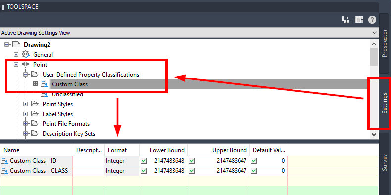 How to import ASCII cogo points with custom attributes into Civil 3D