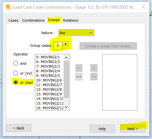 Incorrect or too small results for load combinations including moving loads and simple load ...