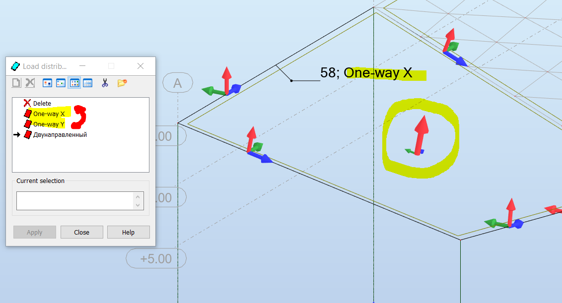 Loads not transferred to bars or panel edges, defined in claddings or panels plane in Robot ...