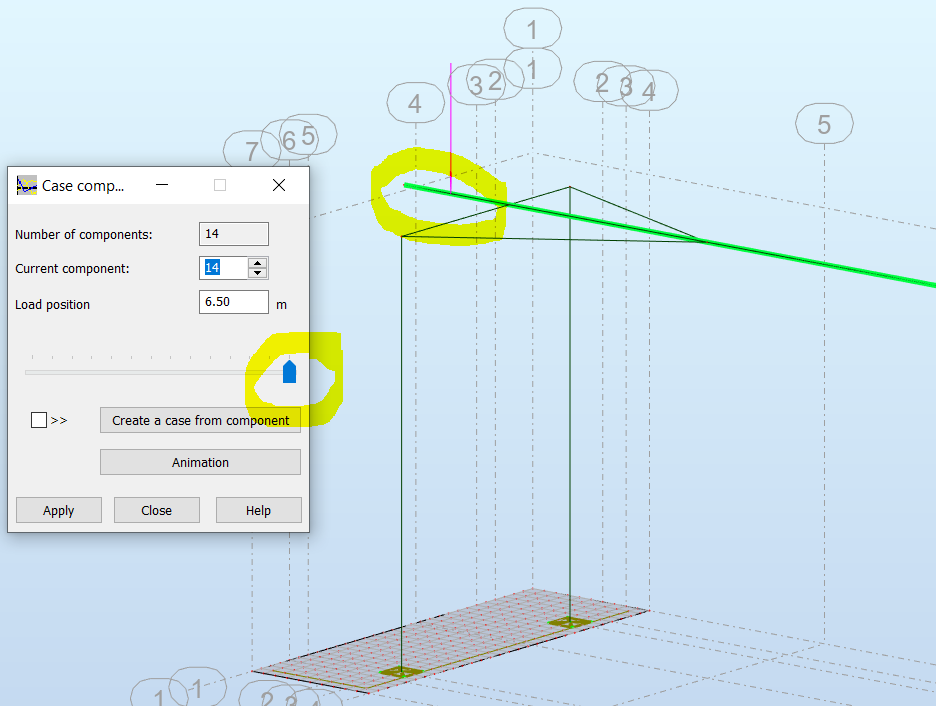 Forces not applied in the end point of the moving load route in Robot Structural Analysis