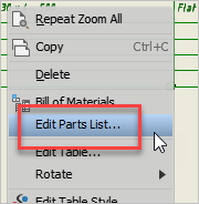 Editing GOST parts list style opens Table style instead of Parts list ...