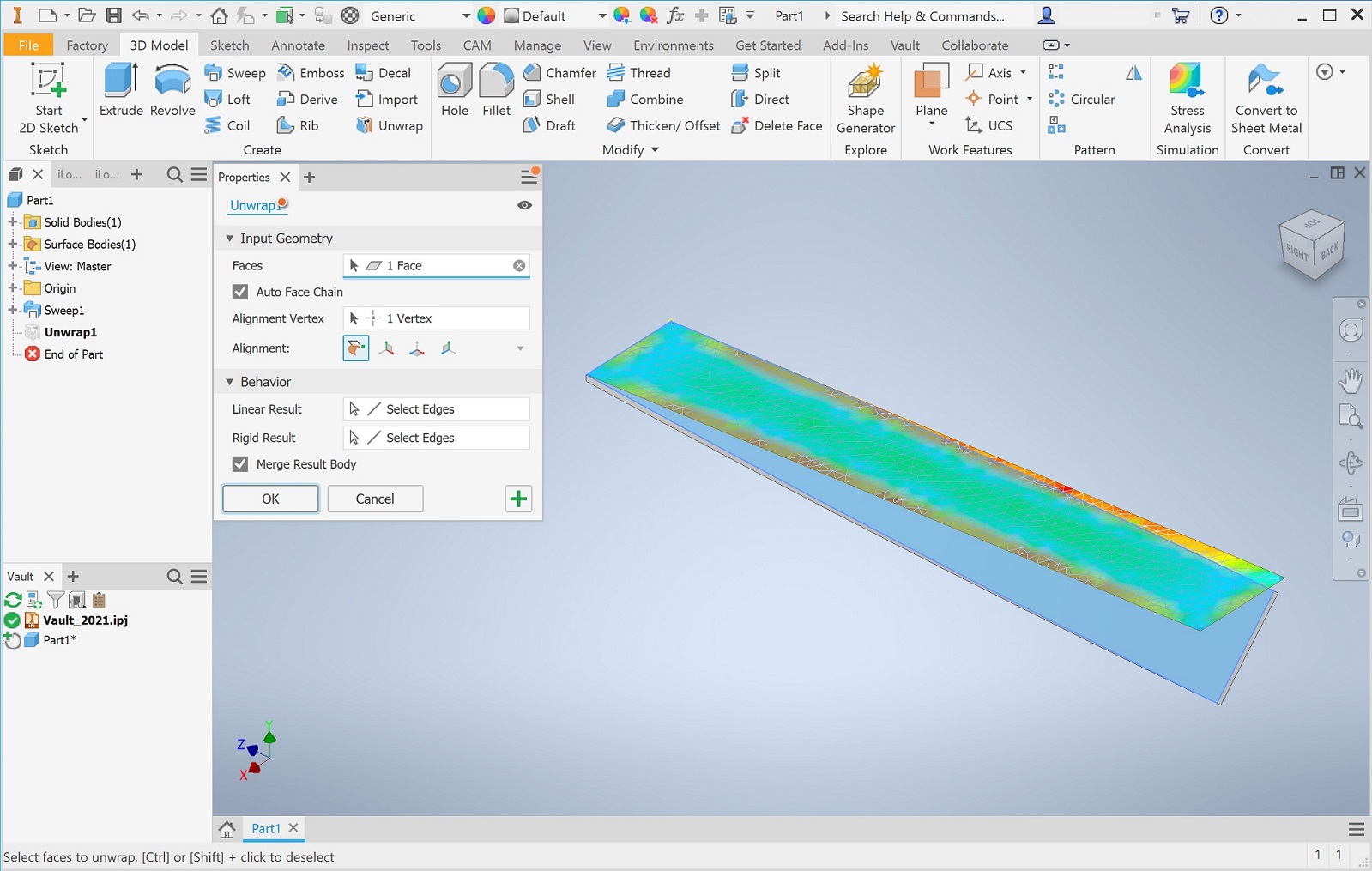 Sheet Metal Part cannot be flatten or unfold in Inventor