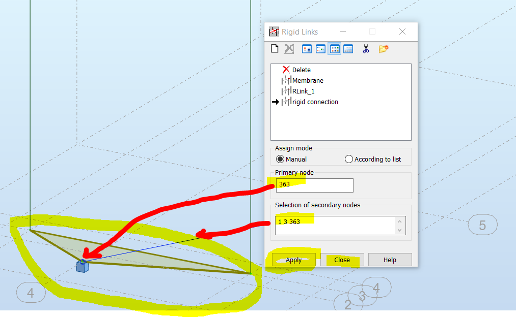 How to obtain total reaction for several columns supported by one ...