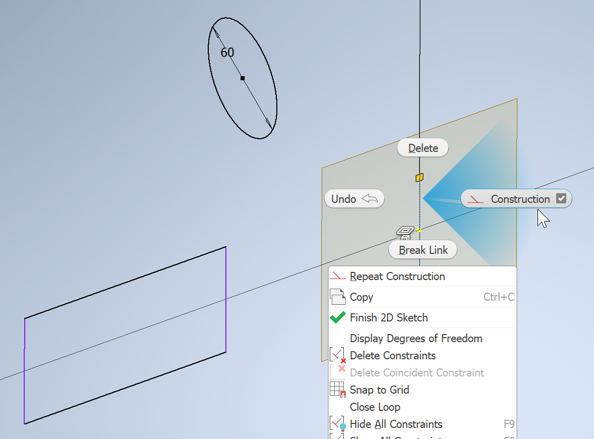 Projected geometry loses reference to source geometry in Inventor