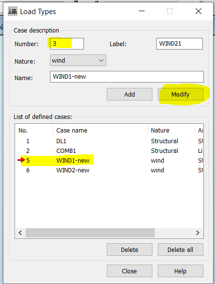 How to update simulated wind loads and keep already defined manual ...