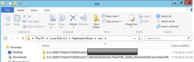 Vault database replication using the alternate snapshot method