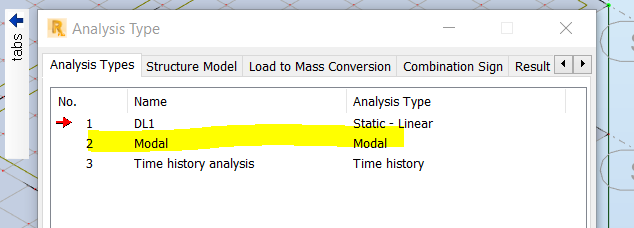 在Robot Structural Analysis中进行动态分析时如何处理恒载/恒质量