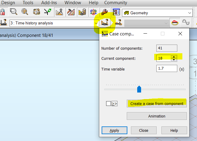 How to use loads generated while Time History Analysis in load combinations in Robot Structural ...