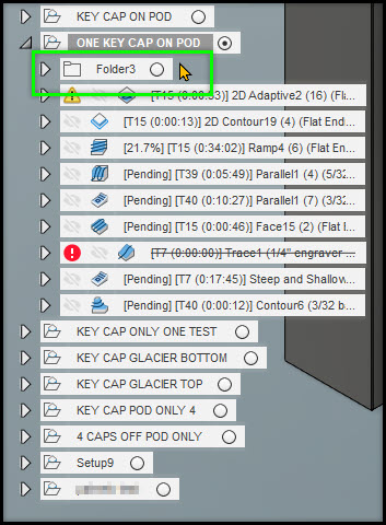 Managing the CAM Browser in Fusion for large machining sequences