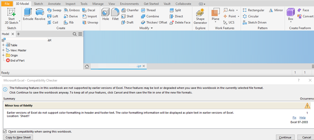 Hang or Freeze when editing iPart and attempt to add a custom iProperty within Inventor - Excel ...