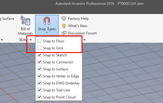 Factory Design资源将插入到Inventor中自适应零件的中心点