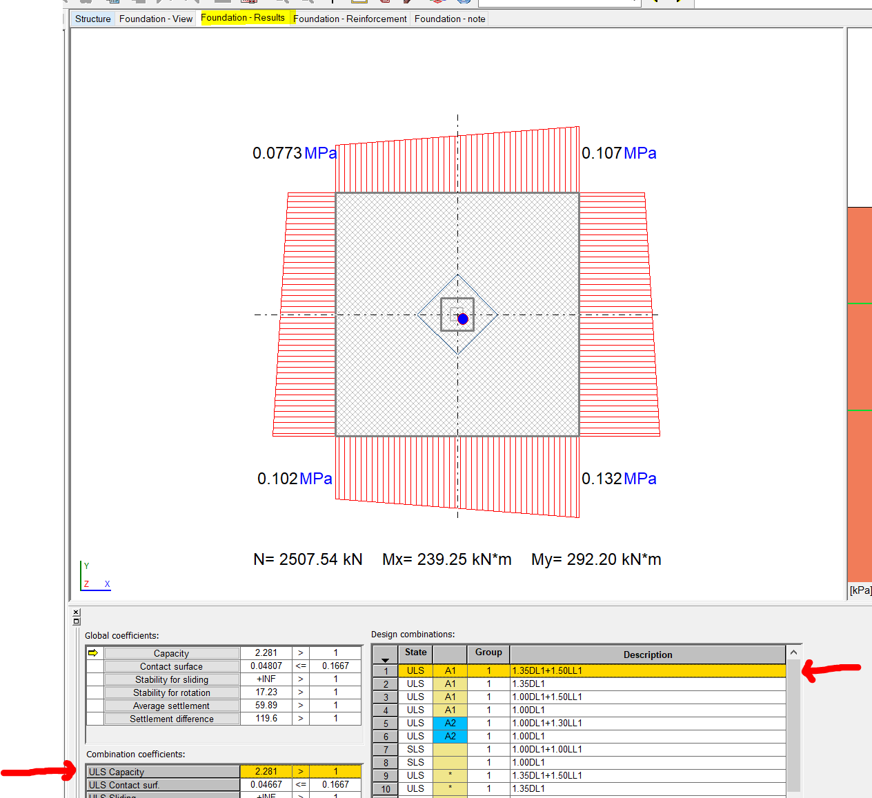 Chart Of Square Footing Design Integrated Plug High Strength Geocell
