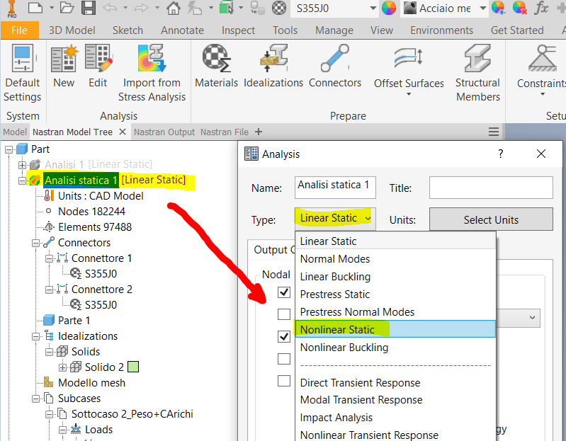 Incorrect results for cable connector supports in Inventor Nastran